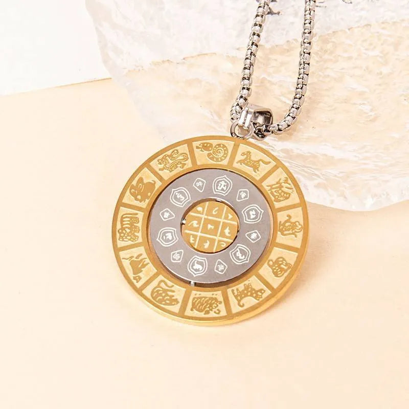 Zodiac Bagua Pendant Necklace — Feng Shui Symbol for Balance & Protect ...